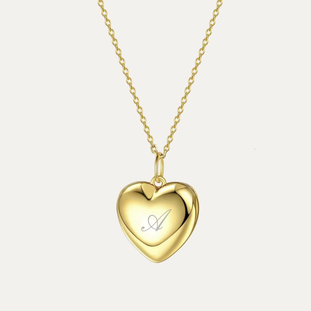 Personalised Script Initial Photo Lockets – Custom Engraved Jewellery